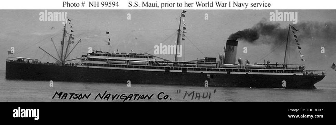 SS Maui (1917 Stock Photo - Alamy