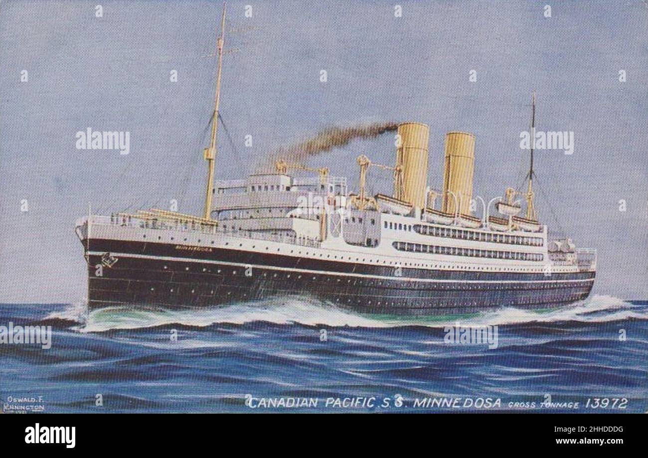 SS Minnedosa in 1921 Stock Photo - Alamy