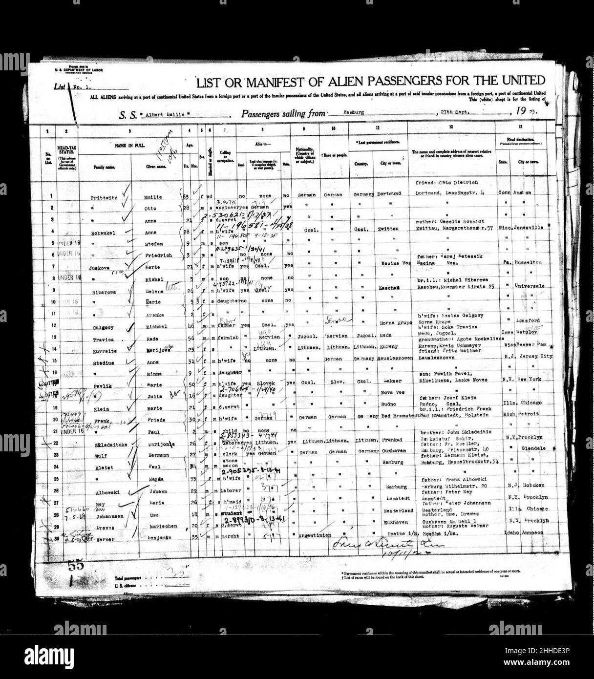 Passenger manifest hi-res stock photography and images - Alamy