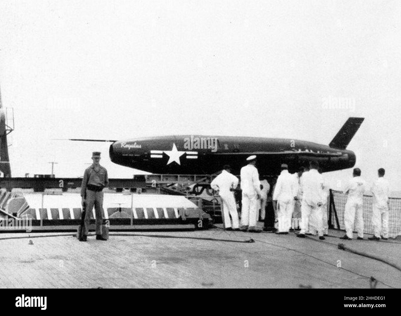 SSM-N-8 Regulus missile on USS Toledo (CA-133) in 1958 Stock Photo - Alamy