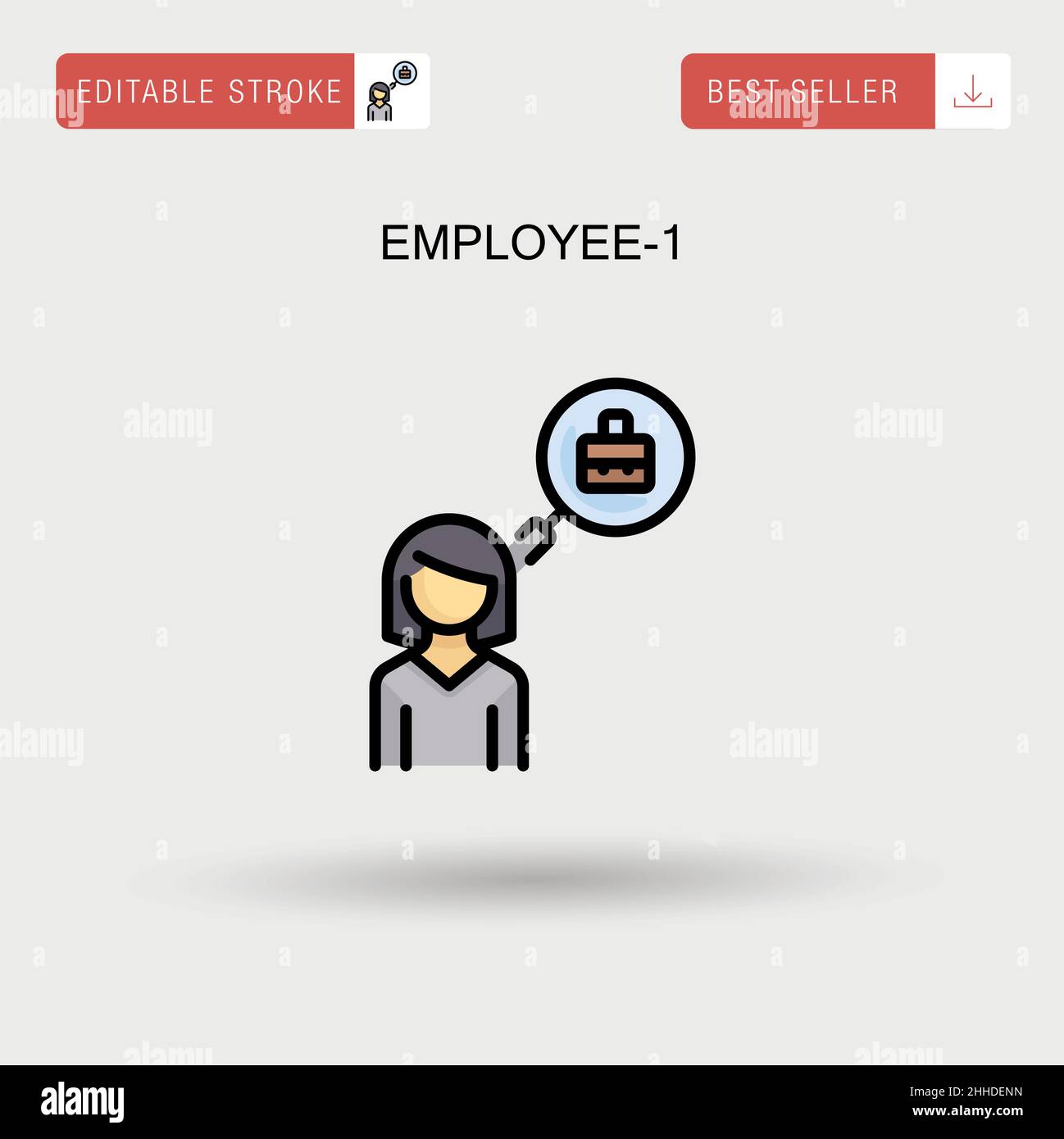 Employee-1 Simple vector icon Stock Vector Image & Art - Alamy
