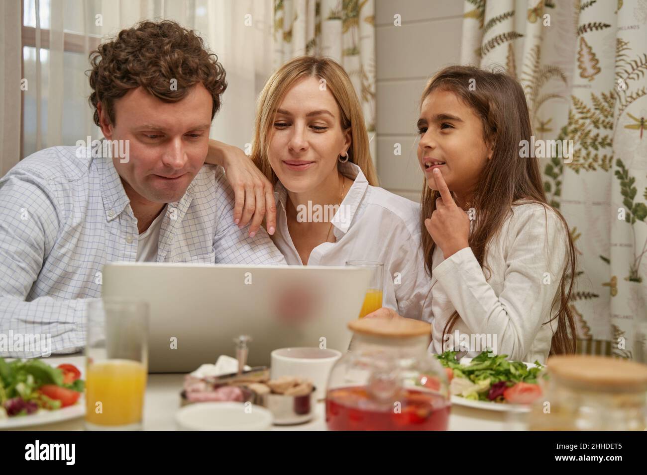 Emotional brunette girl being deep in her thoughts Stock Photo - Alamy