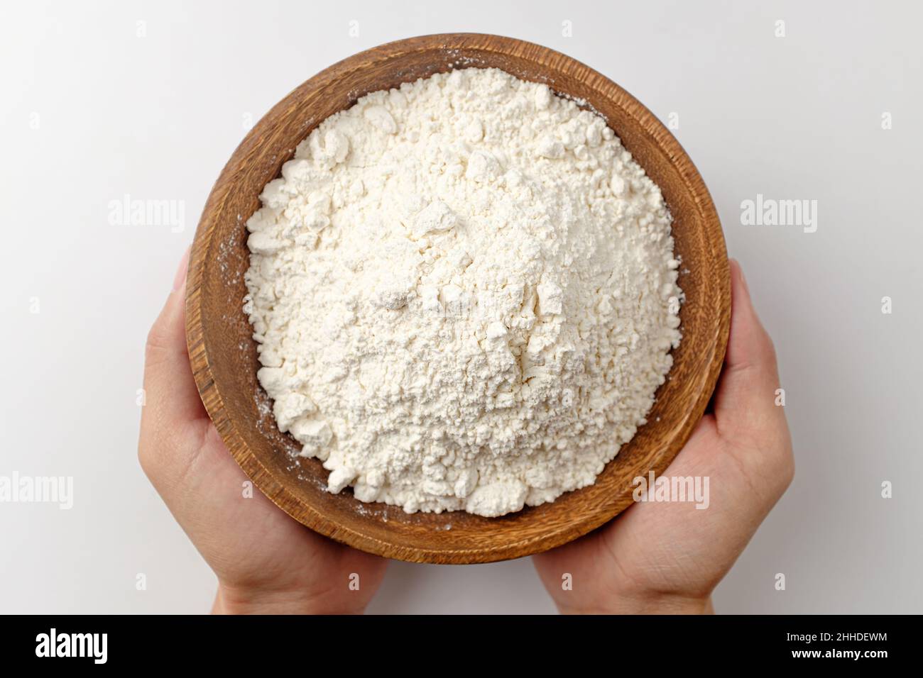 Flour on a white background Stock Photo - Alamy