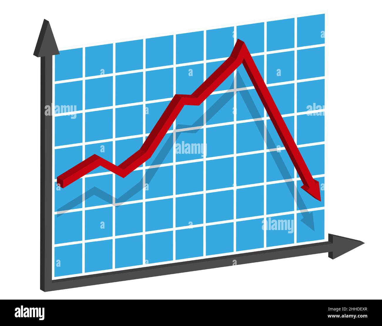 3d negative statistic chart hi-res stock photography and images - Alamy