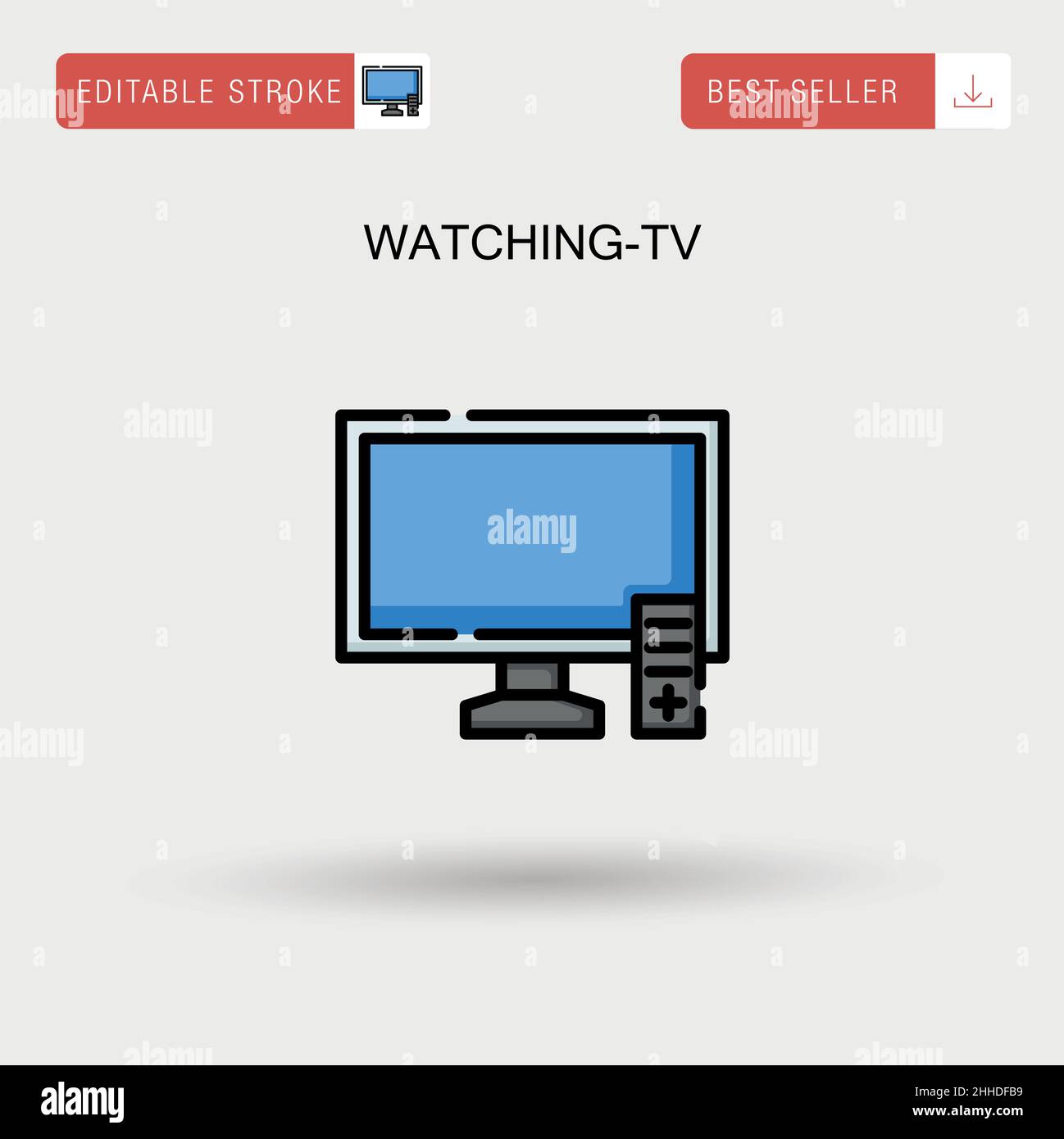 Man and woman watching television with Stock Vector Images - Alamy