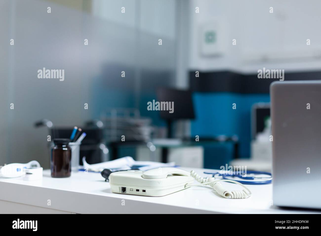 Modern empty doctor office equipped with professional medical ...