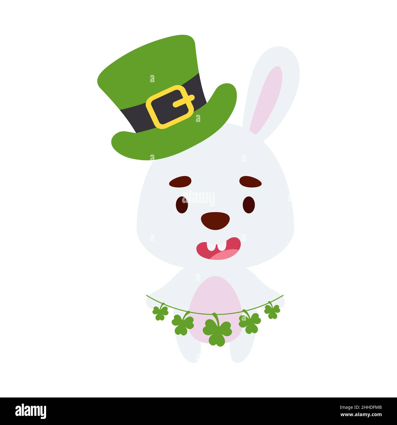 Rabbit in clover Stock Vector Images - Alamy