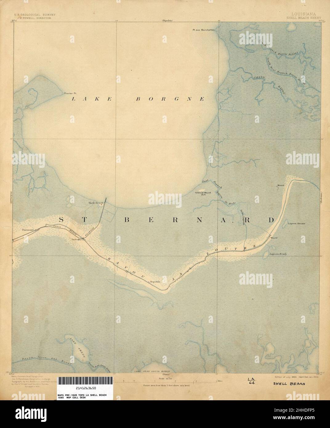 Lake borgne map hi-res stock photography and images - Alamy