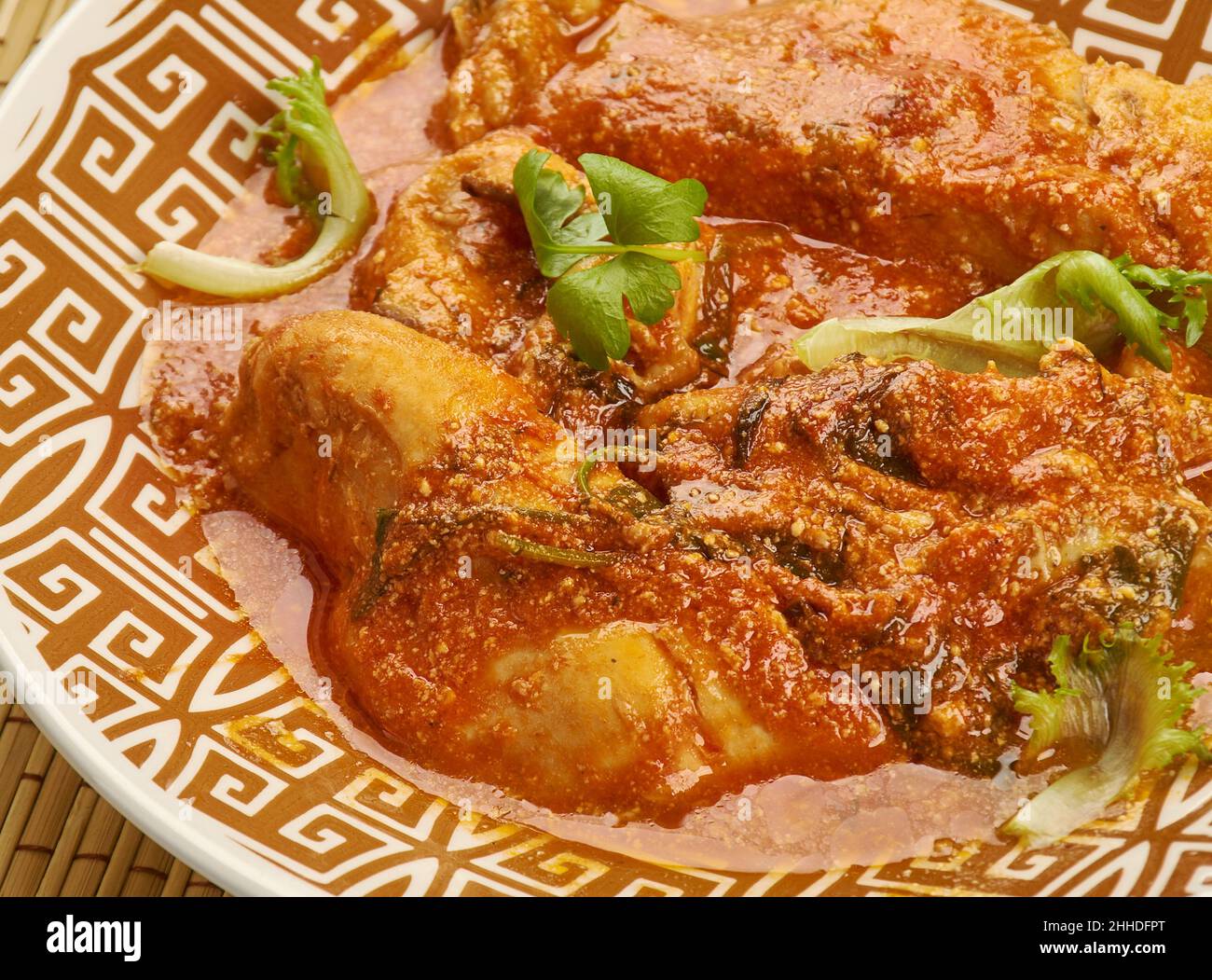Mauritian chicken curry, Carri Masala Poule Stock Photo - Alamy