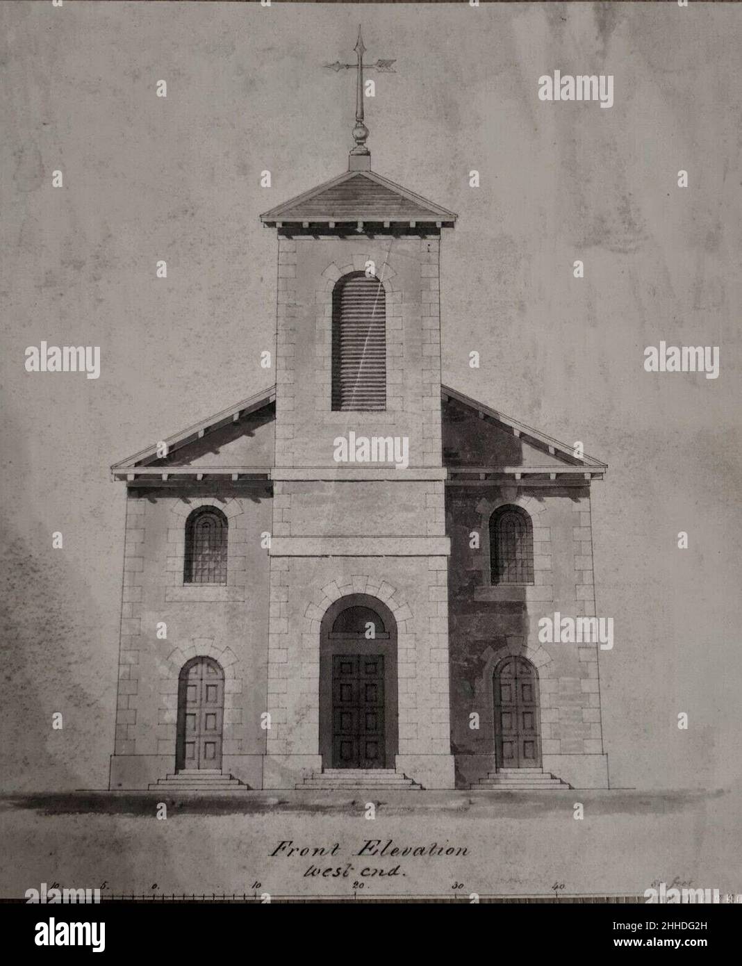 St Davids Church Rhymney - drawings (1 Stock Photo - Alamy