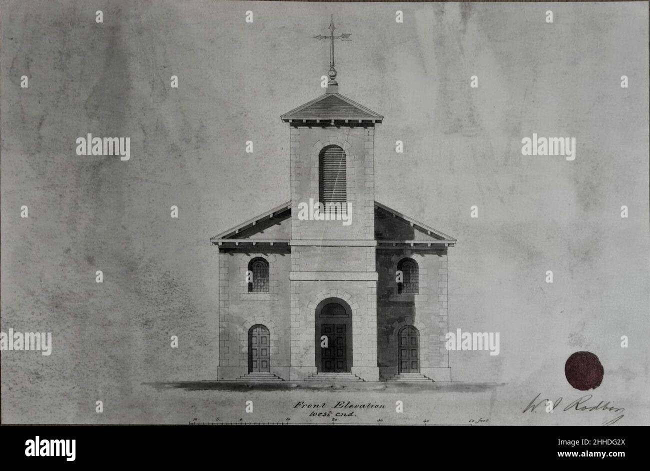 St Davids Church Rhymney - drawings (3a Stock Photo - Alamy