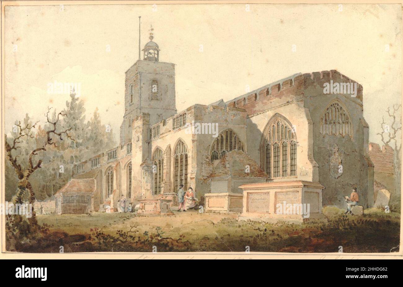 St Dunstan, Stepney in 1803 by Shepherd Stock Photo - Alamy