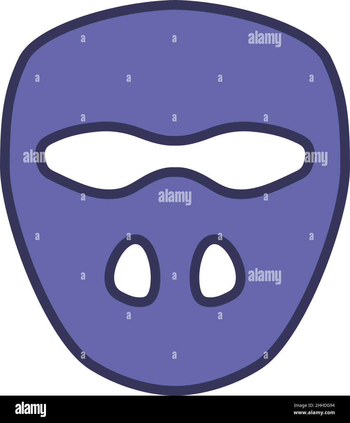 Cricket Mask Icon. Editable Bold Outline With Color Fill Design. Vector ...