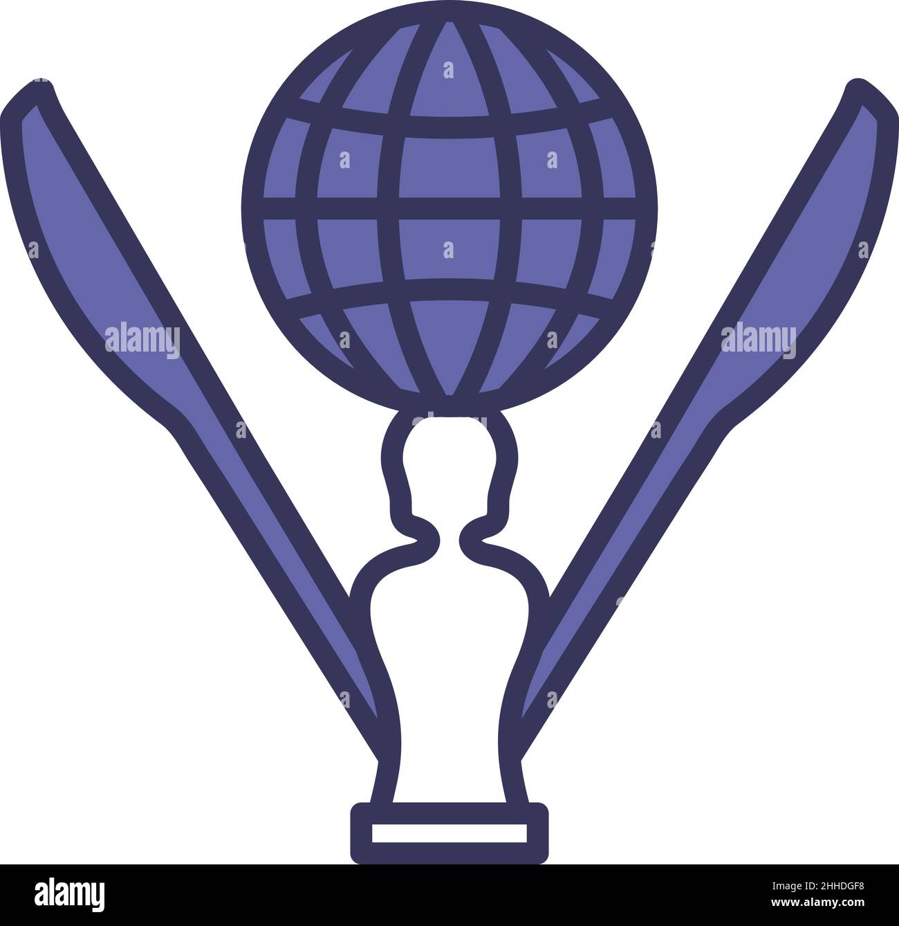 Cricket Cup Icon. Editable Bold Outline With Color Fill Design. Vector ...