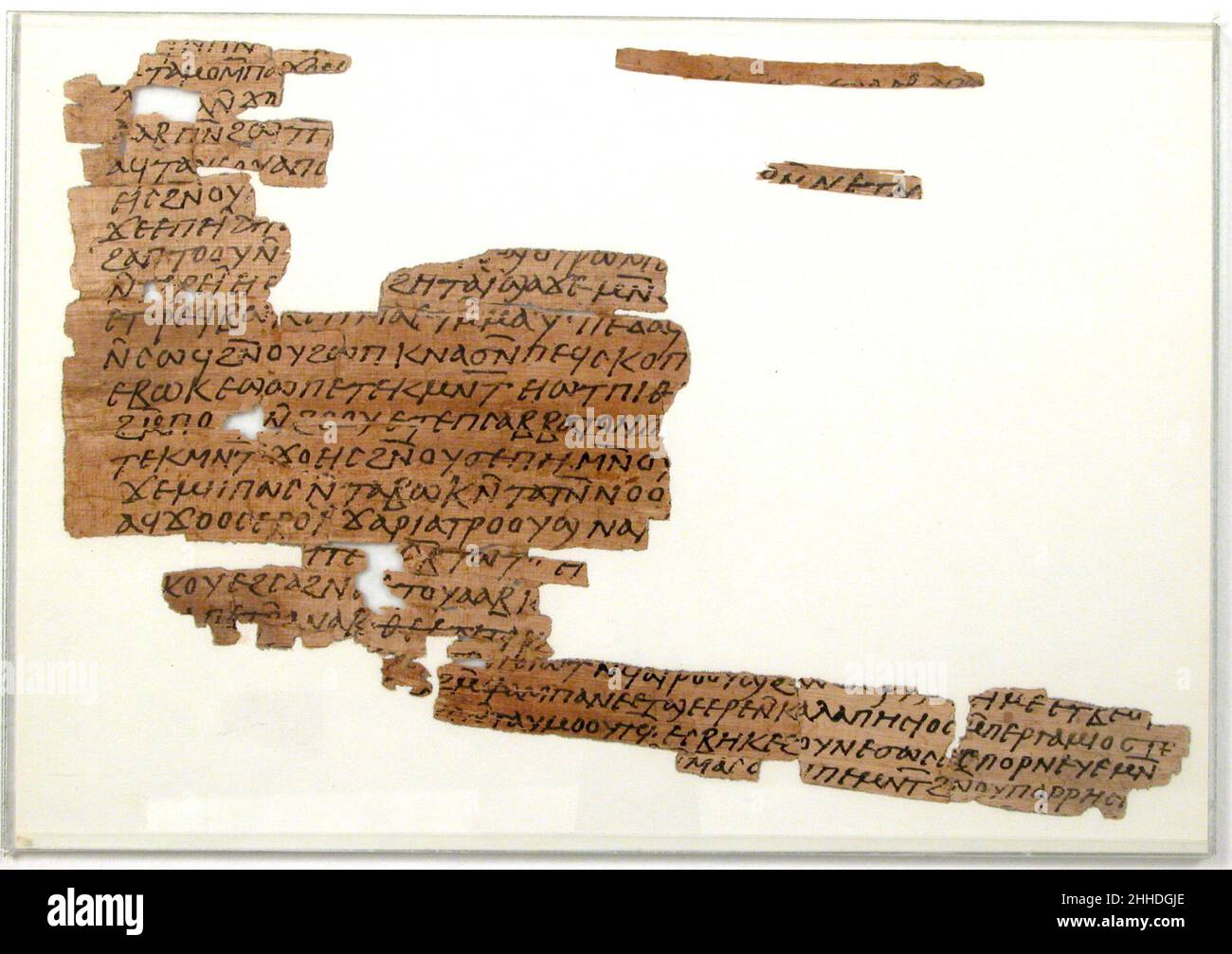 Papyrus Fragment of a Letter and Grain Account 580–640 Coptic. Papyrus ...