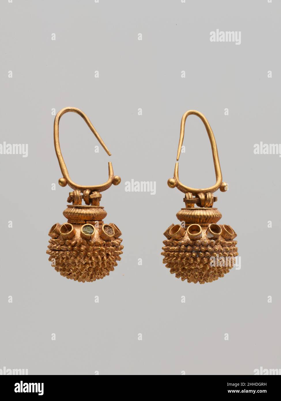 Pair of spherical gold earrings 6th–5th century B.C. Greek Gold balls ...