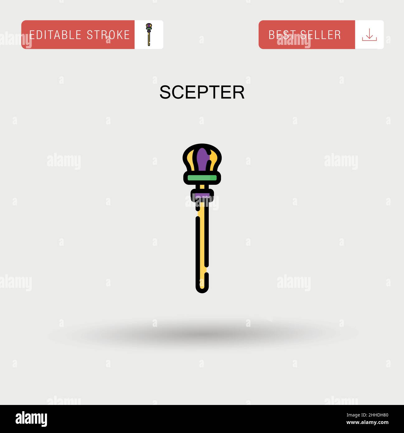 Scepter Simple vector icon Stock Vector Image & Art - Alamy