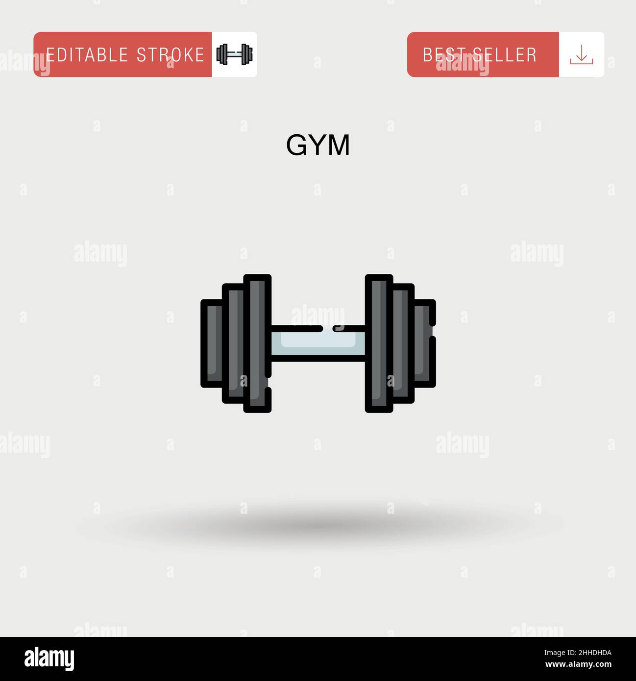 Gym Simple vector icon Stock Vector Image & Art - Alamy