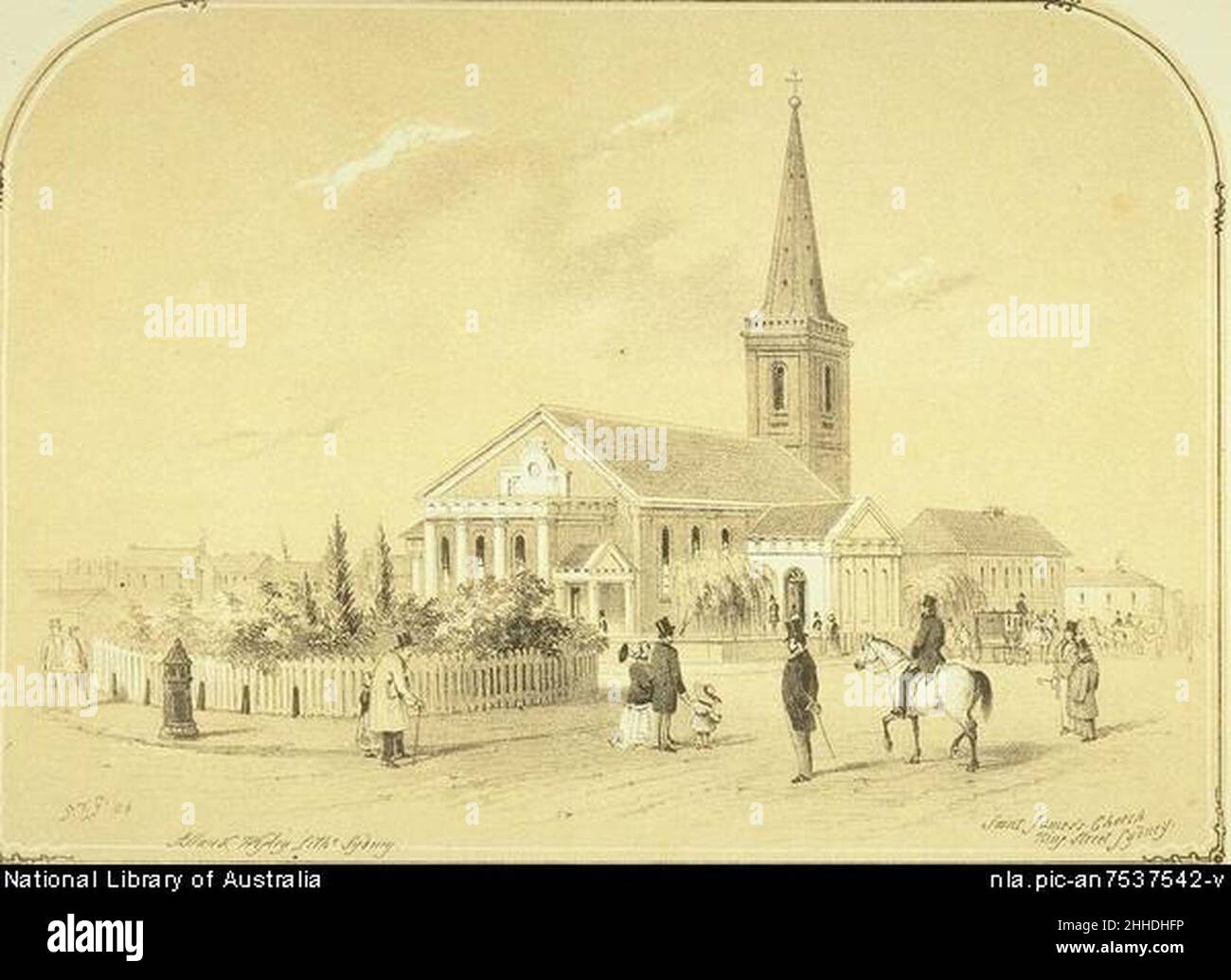 St James' Church S.T. Gill (1856 Stock Photo - Alamy