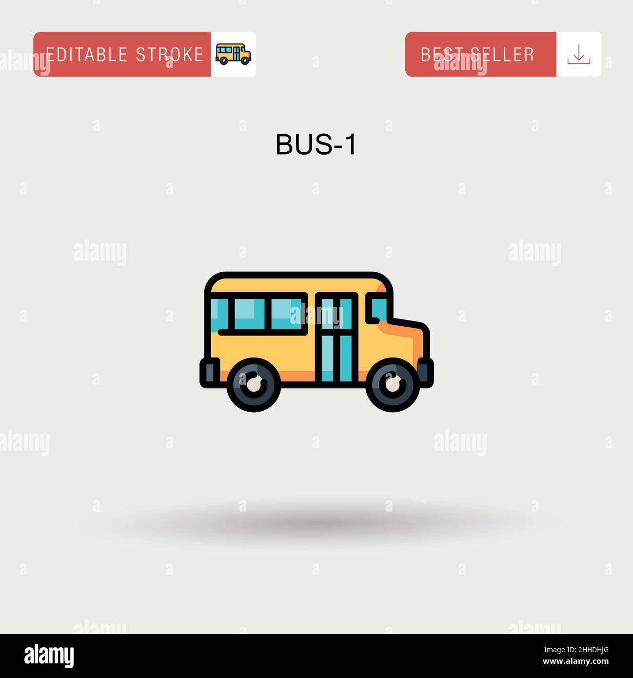 Bus-1 Simple vector icon Stock Vector Image & Art - Alamy