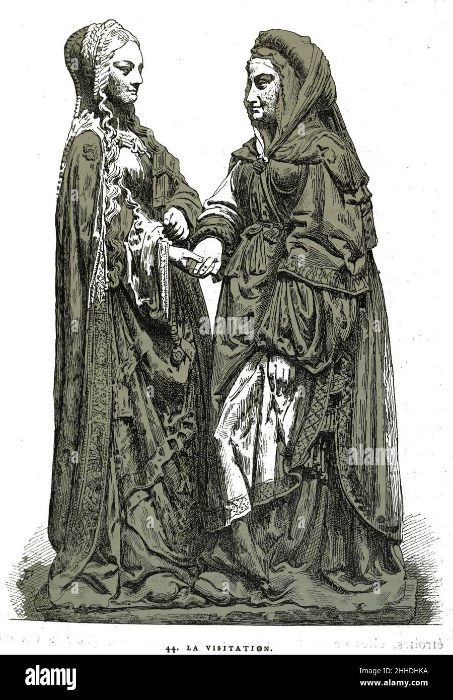 St jean statue visitation 01724 Stock Photo - Alamy