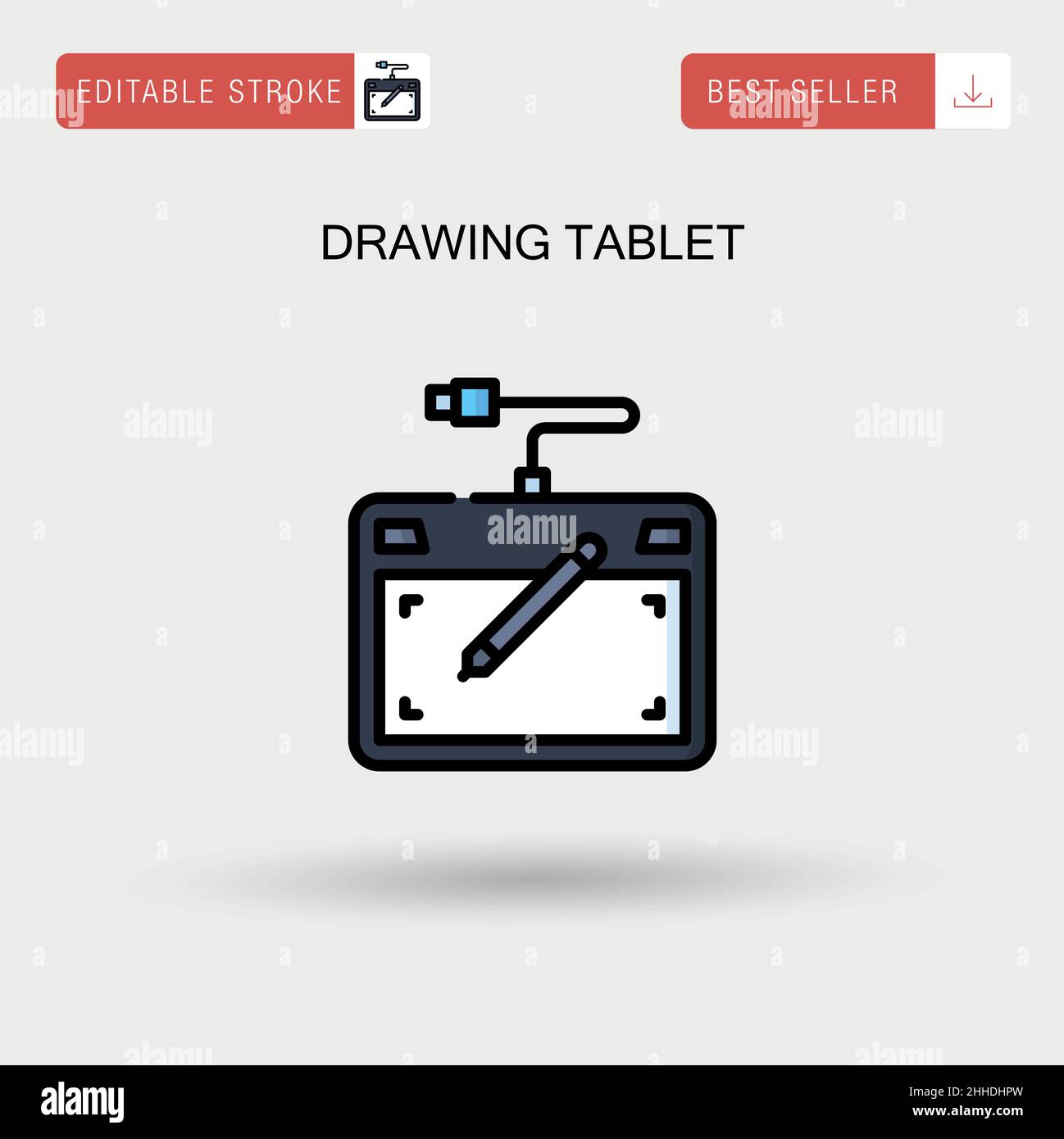Drawing tablet Simple vector icon Stock Vector Image & Art - Alamy