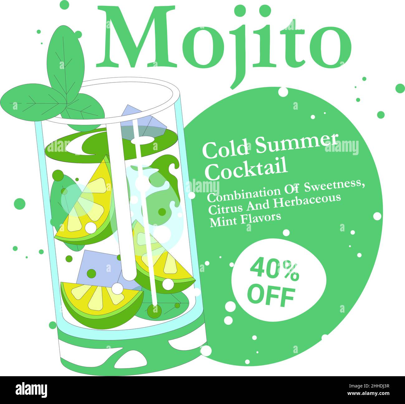 Cold summer beverage mint Stock Vector Images - Alamy