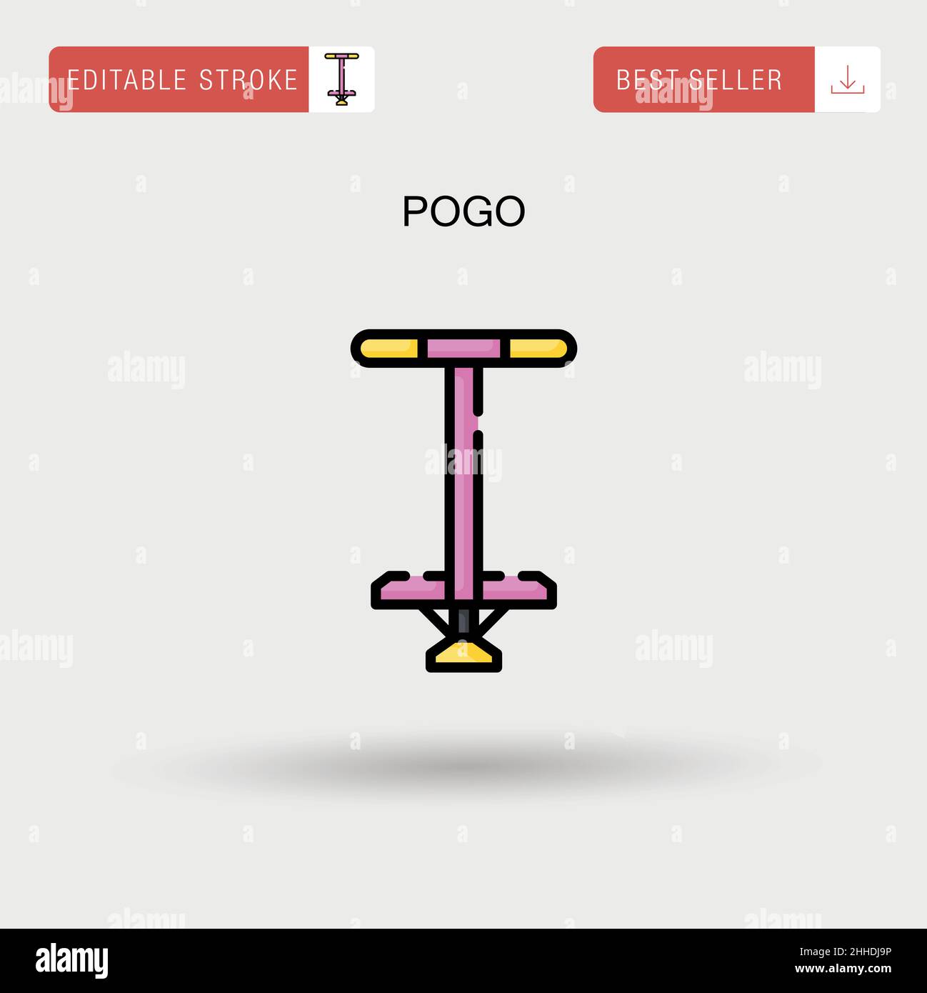 Pogo Simple vector icon Stock Vector Image & Art - Alamy