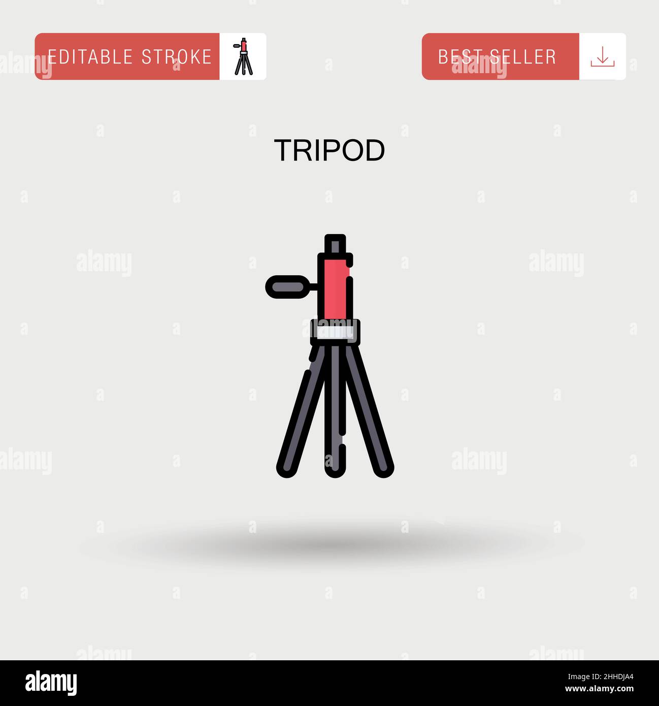 Tripod Simple vector icon Stock Vector Image & Art - Alamy