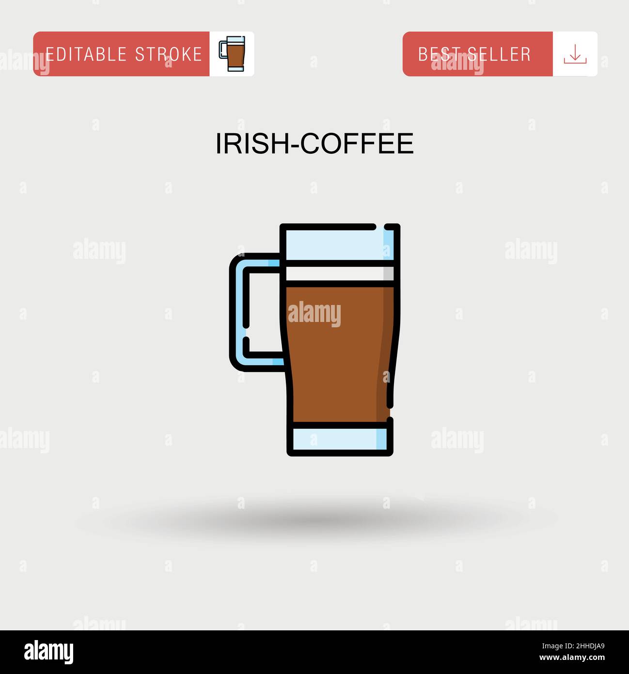 Irish coffee isolated Stock Vector Images - Alamy