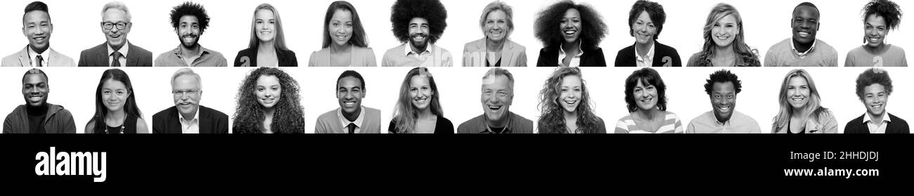 Group of beautiful people in a collage Stock Photo - Alamy