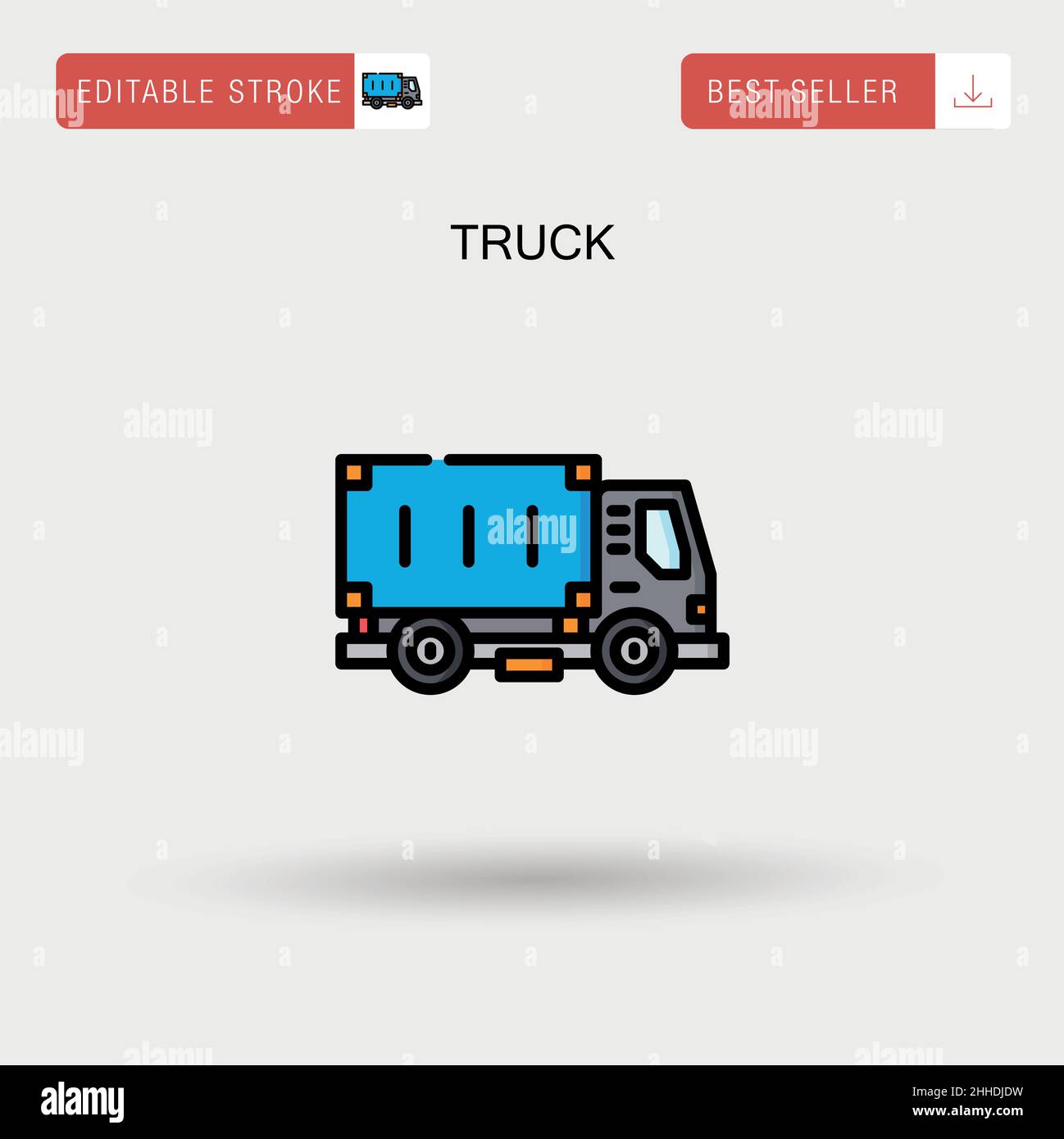Truck Simple vector icon Stock Vector Image & Art - Alamy