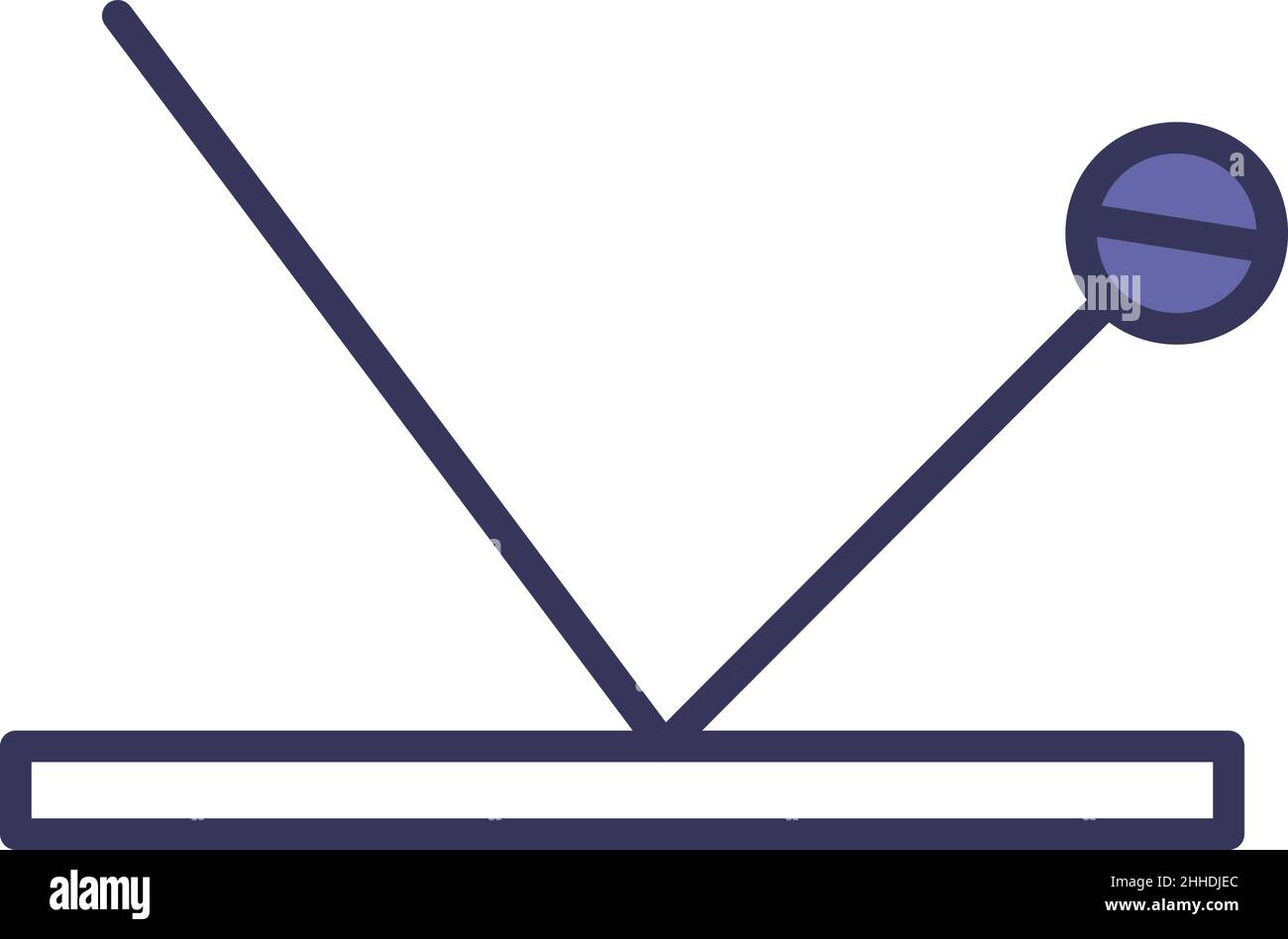 Cricket Ball Trajectory Icon. Editable Bold Outline With Color Fill ...