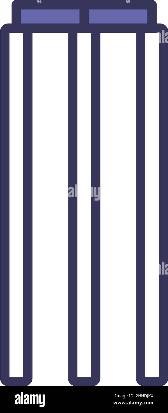 Cricket Wicket Icon. Editable Bold Outline With Color Fill Design ...