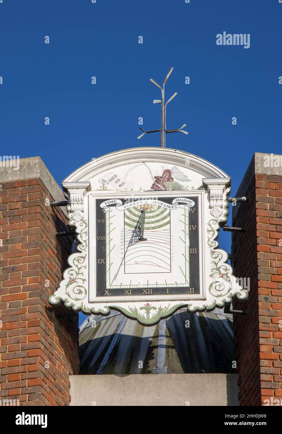 sundial in all saints church in old isleworth on the banks of the river ...