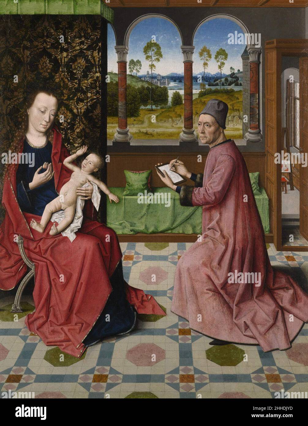 St Luke Drawing the Virgin and Child by Dieric Bouts Stock Photo - Alamy