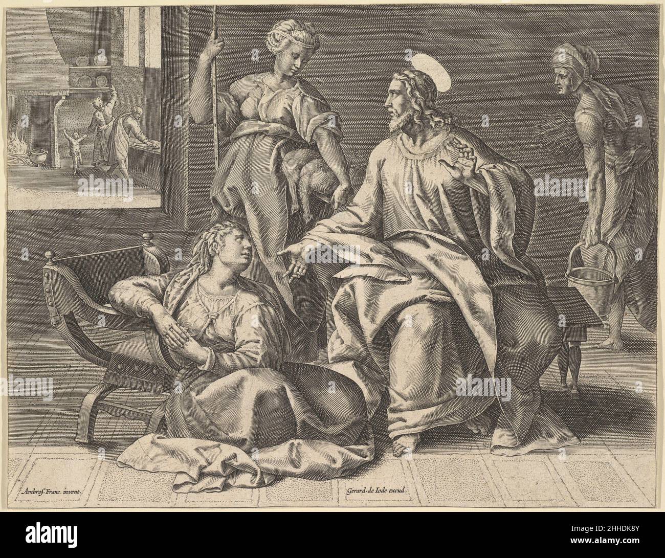 Christ in the House of Mary 16th century Gerard de Jode Netherlandish ...