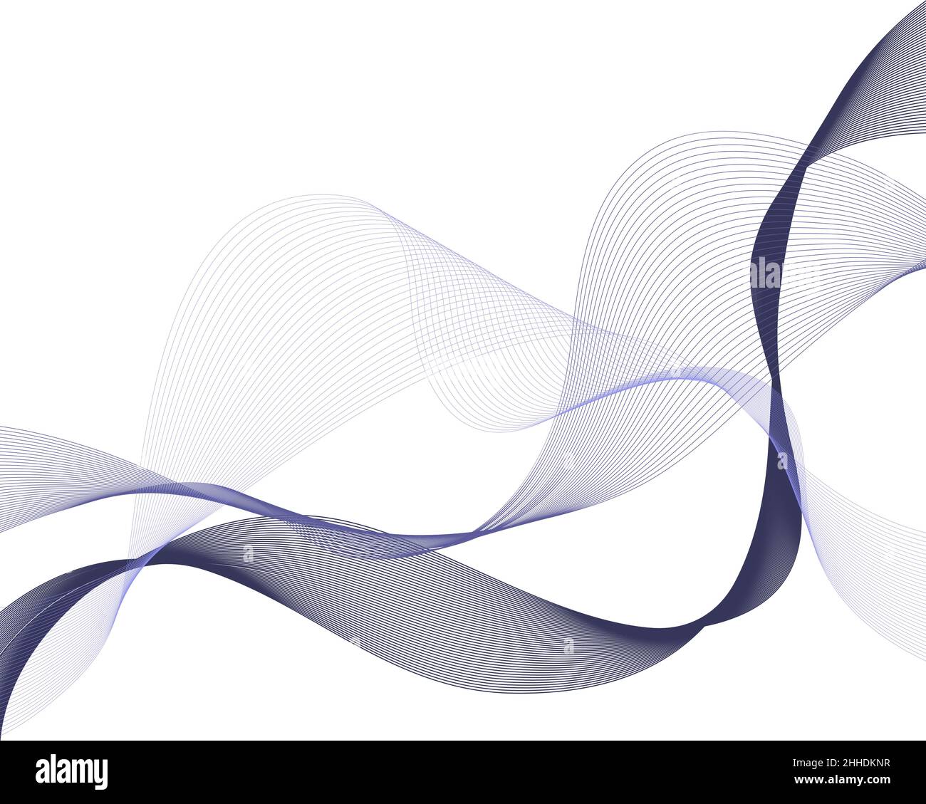 Abstract wave element from thin lines. Stylized line art background in ...