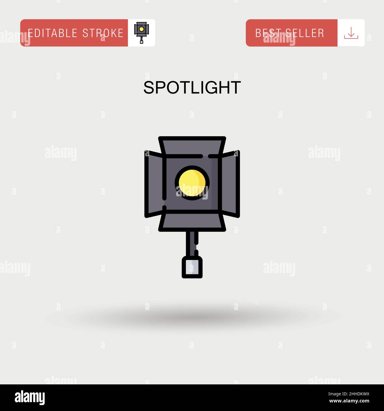 Spotlight Simple vector icon Stock Vector Image & Art - Alamy