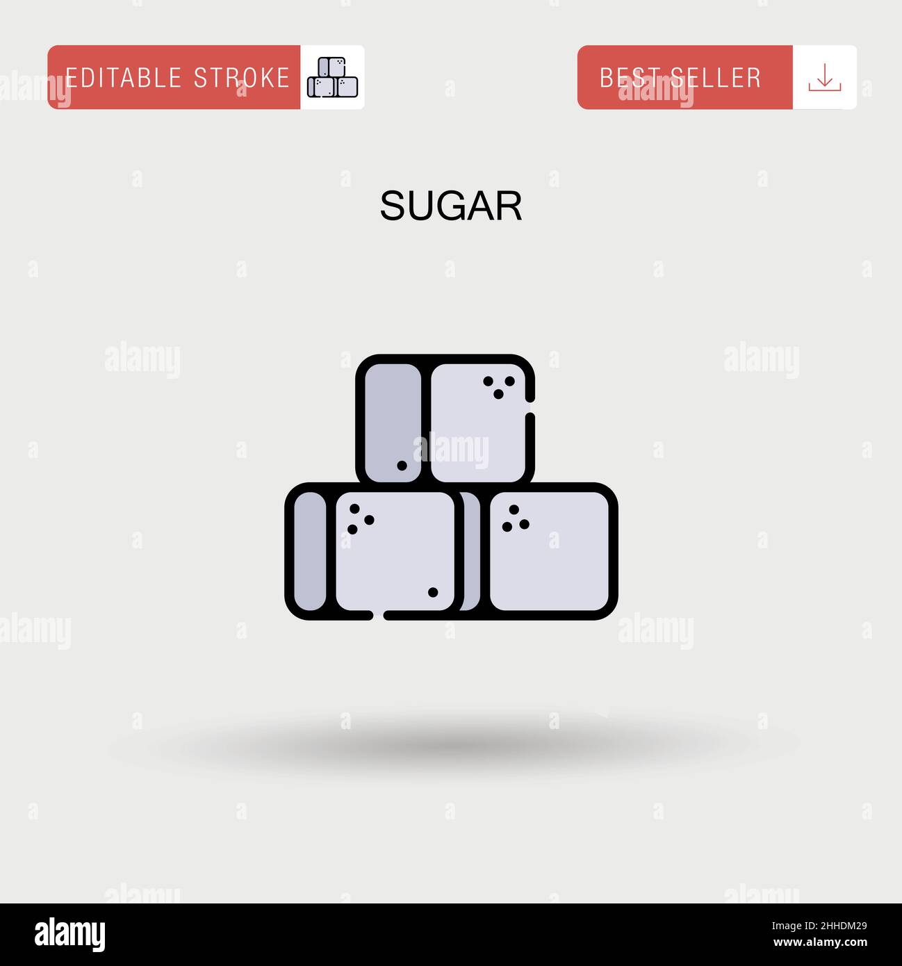 Sugar Simple vector icon Stock Vector Image & Art - Alamy