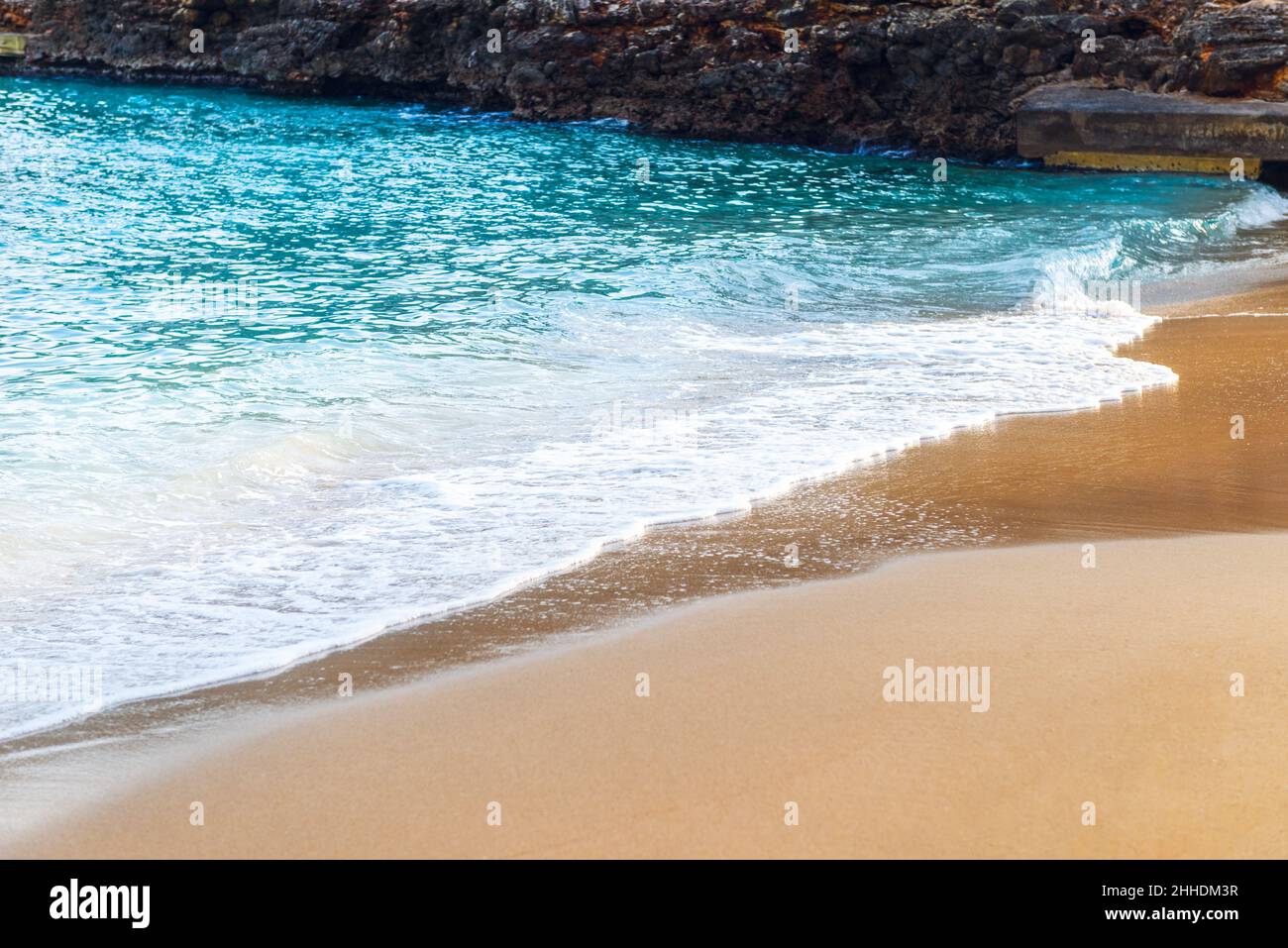 Beach with azure waters on Palma Stock Photo - Alamy