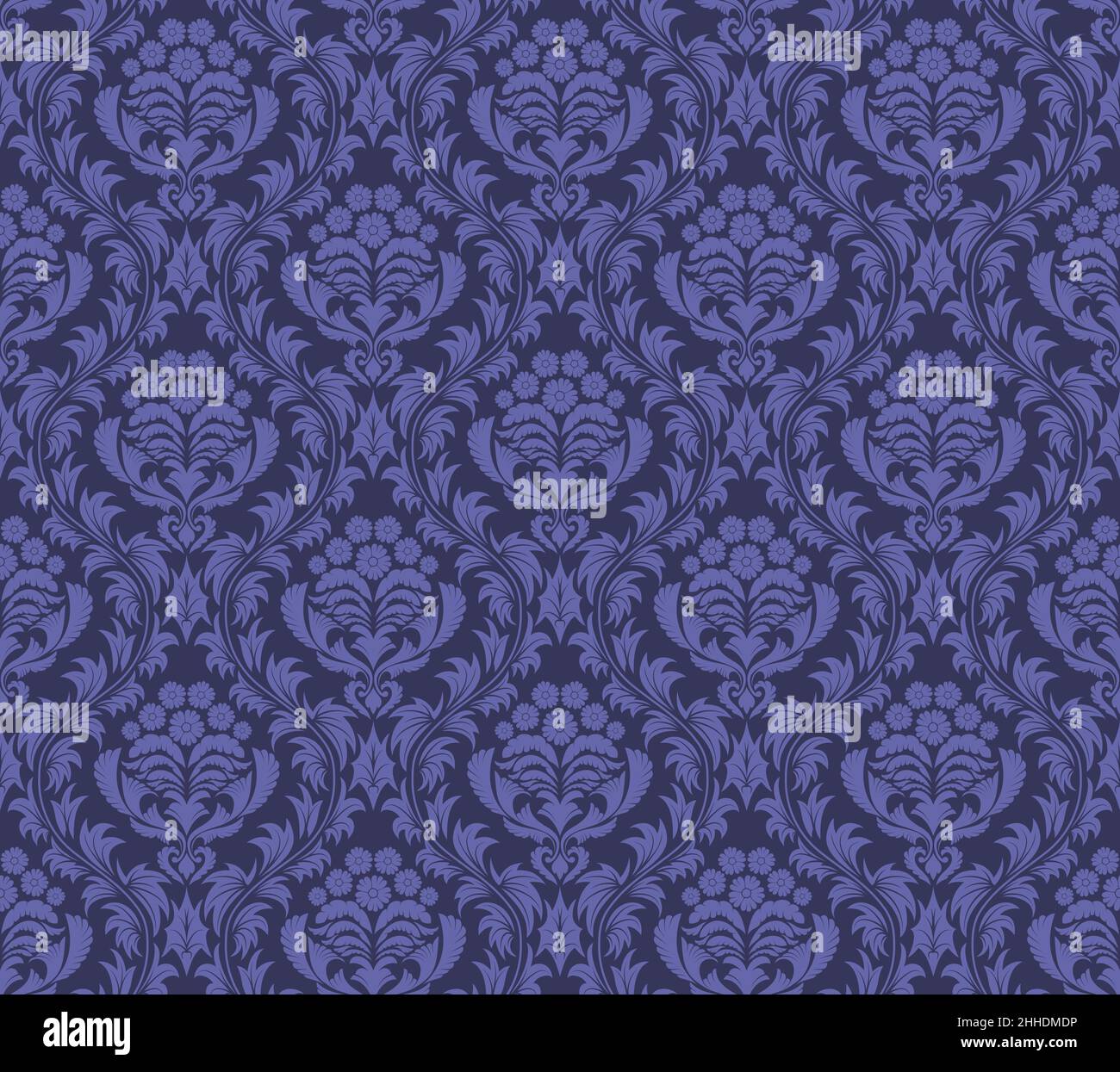 Damask Seamless Vector Pattern. Elegant Design in Royal Baroque Style ...