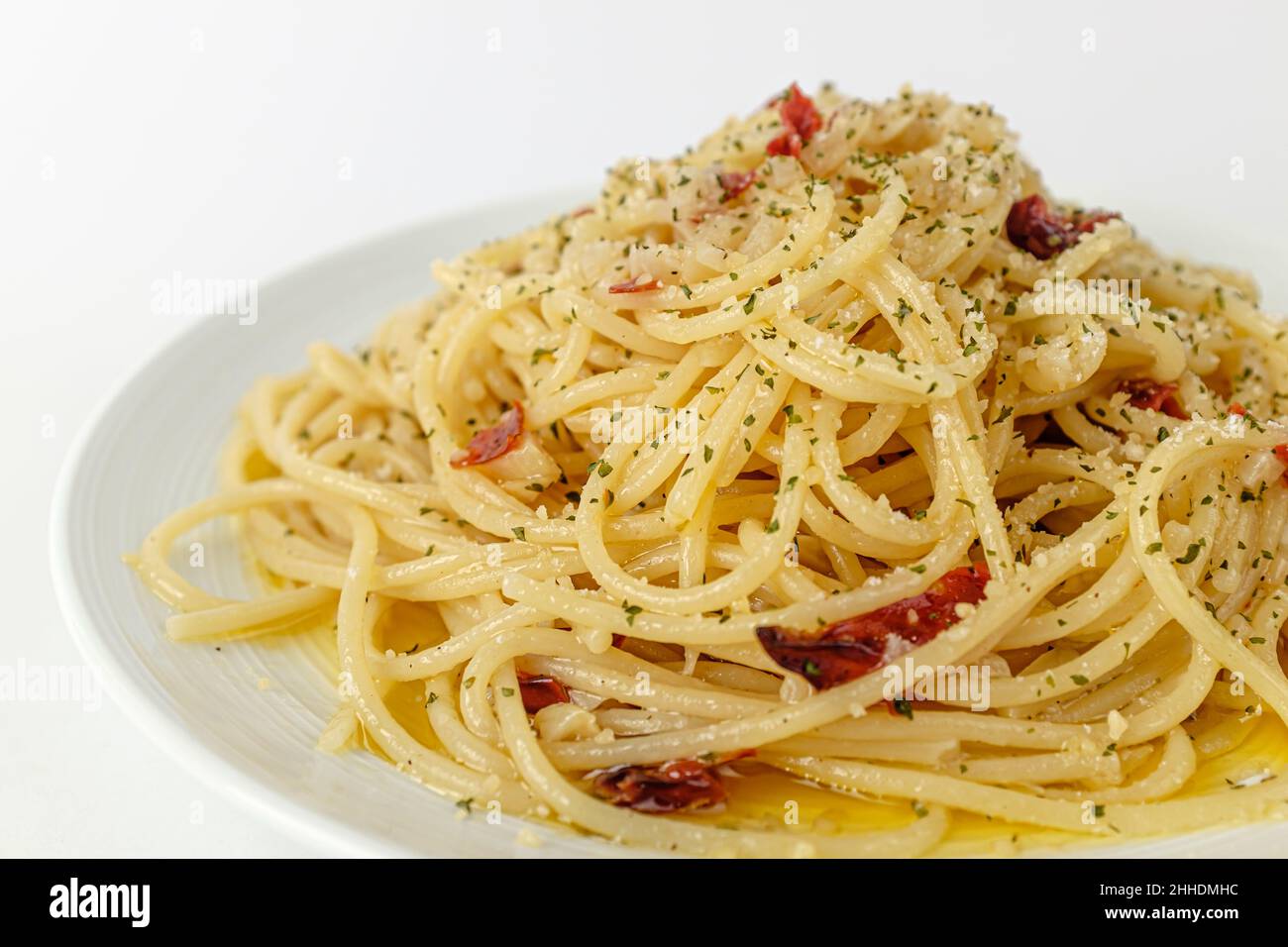 alio olio on a white background Stock Photo - Alamy