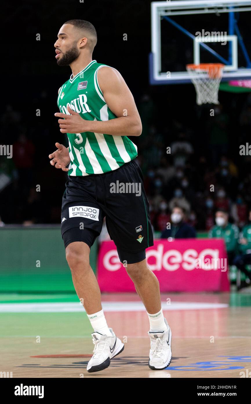 Seville, Spain. 23rd Jan, 2022. Mike Torres (3) of Coosur Real Betis ...