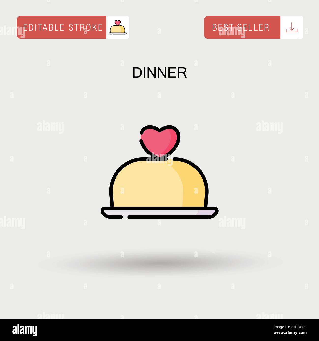 Dinner Simple vector icon Stock Vector Image & Art - Alamy