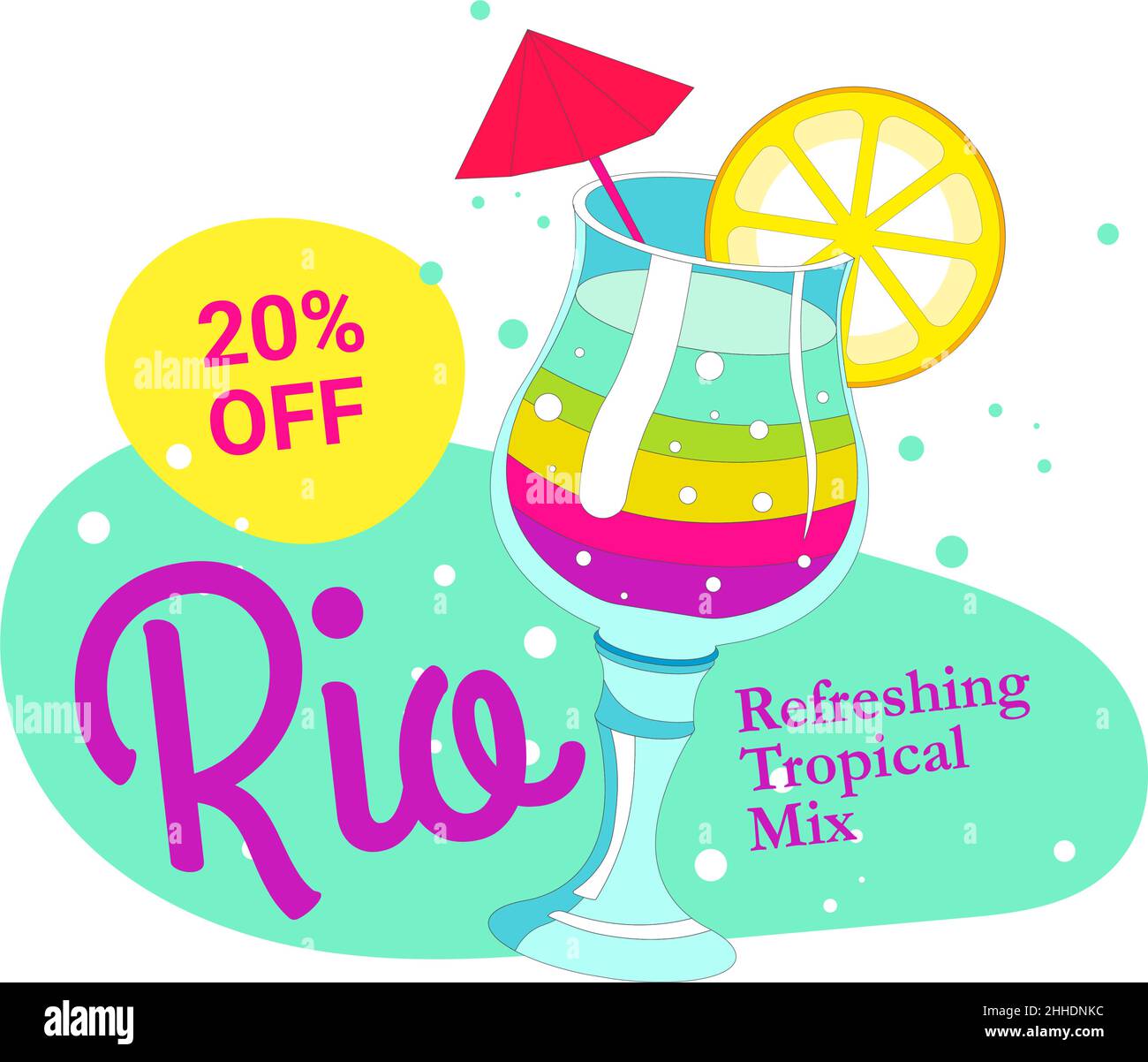 Rum cocktail and caribbean Stock Vector Images - Alamy