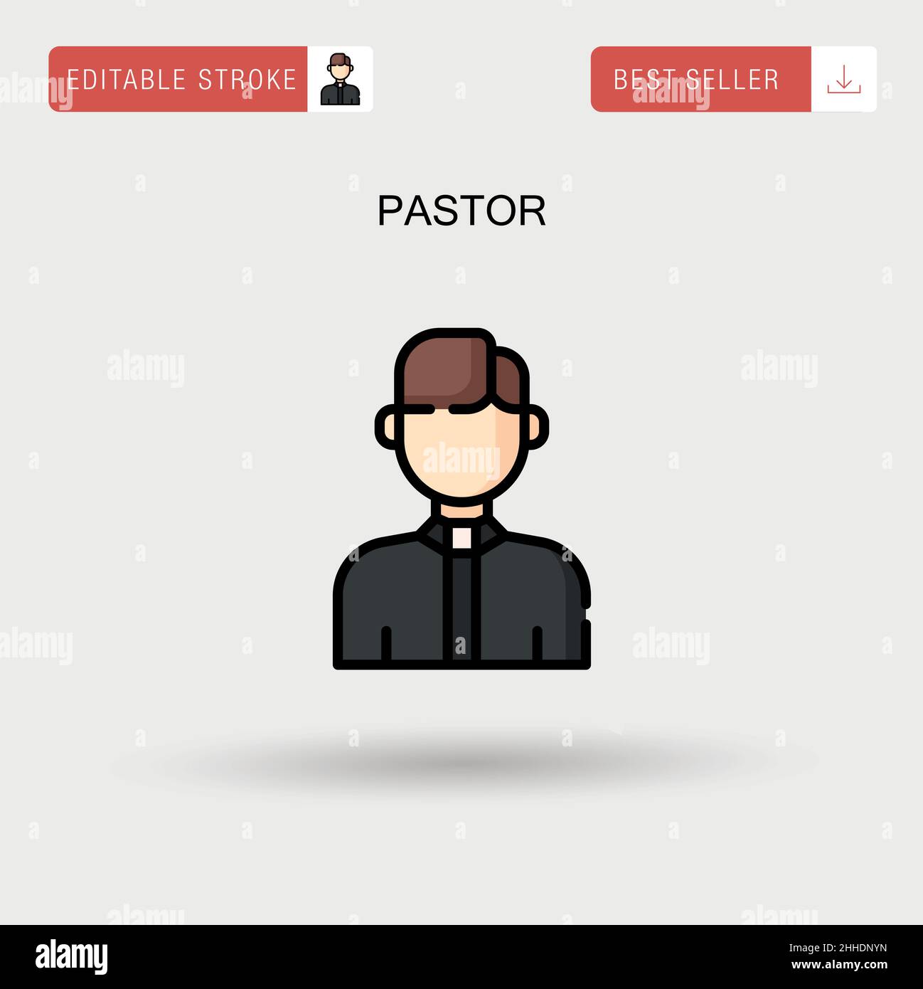 Pastor Simple vector icon Stock Vector Image & Art - Alamy
