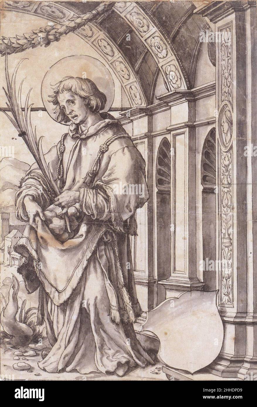 St Stephen, Design for a Stained Glass Window, by Hans Holbein the ...