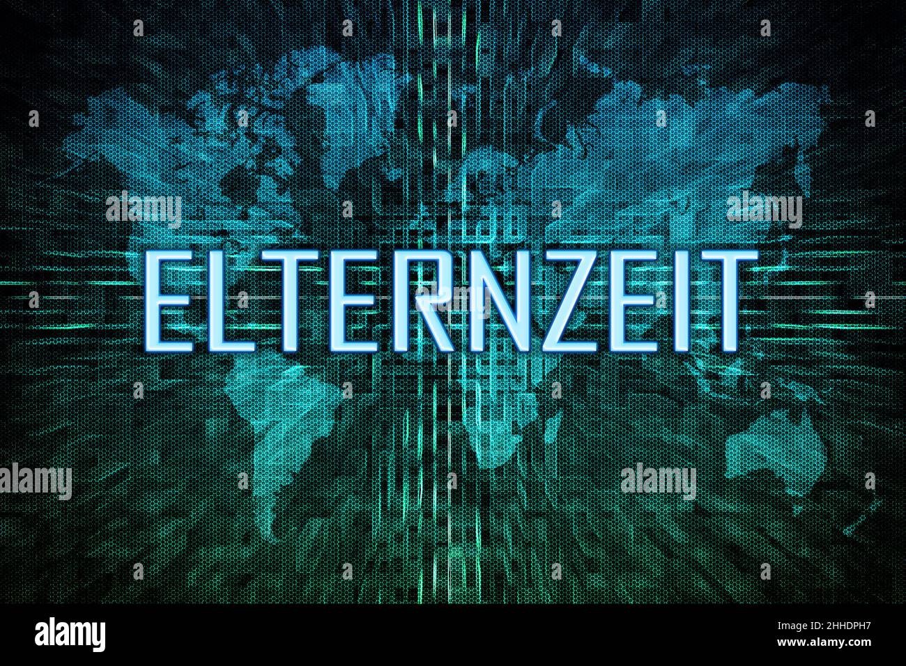 Elternzeit - german word for parental leave - text concept on green ...