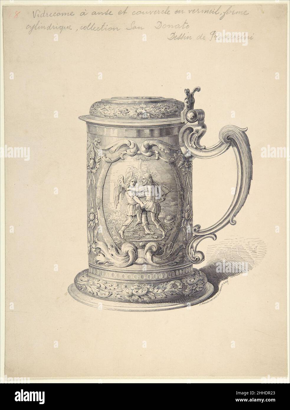 Preparatory Drawing for an Illustration of a Tankard from the Demidov ...